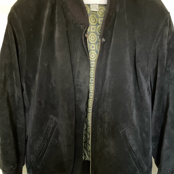 Hasting & Smith | Jackets & Coats | Black Pig Suede Leather Bomber ...